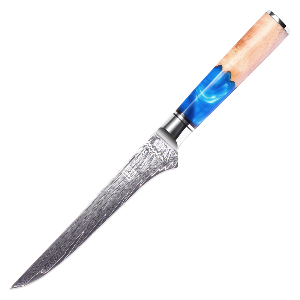 KEEMAKE-6 Inch Boning Knife 7 Layers Damascus Steel Knife Kitchen Chef ...